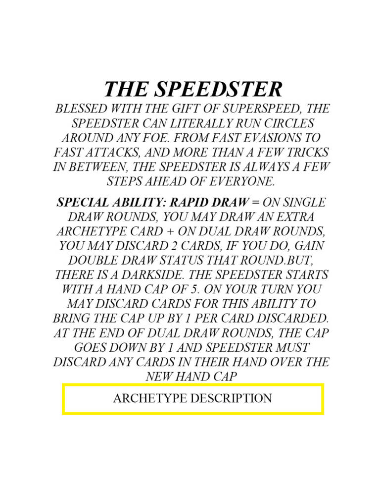 SPEEDSTER – Heroes Vs. Villains: The Card Game